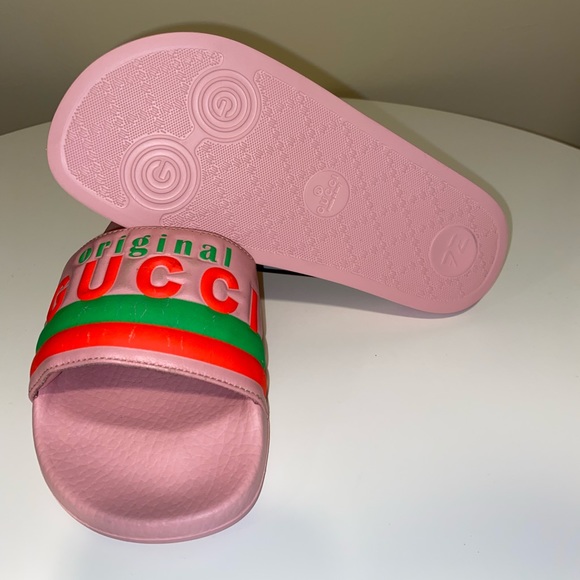 Gucci | Shoes | Authentic Gucci Nappa Pantoufle Slides Wild Rose | Poshmark